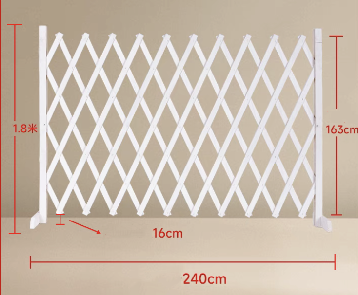 Foldable Design and Lightweight Natural Wood Garden Screening Freestan ...